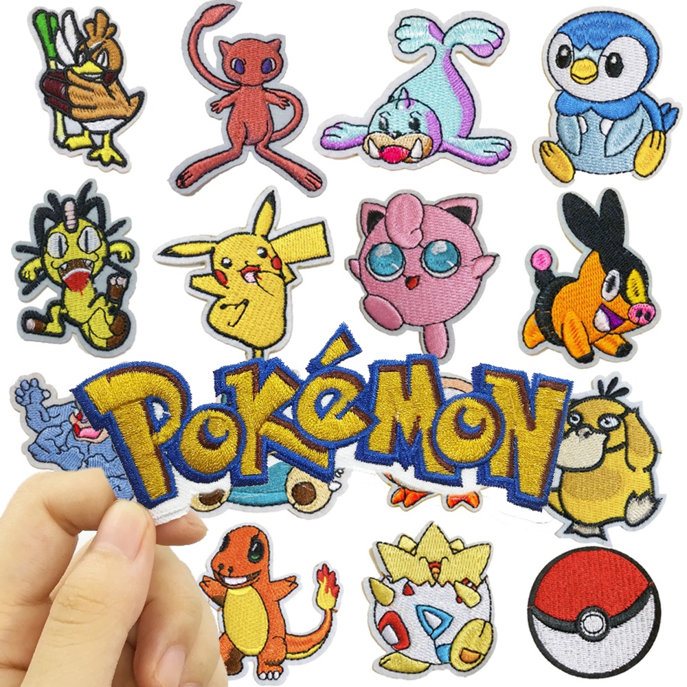 Pokemon Pikachu embroidery badge patches Mini Iron-on Patch DIY ...