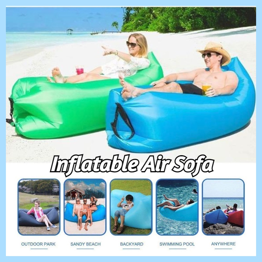 [SG] Inflatable Air Sofa/ Beach Sofa/ Picnic Camping Sofa/ Sleeping Air ...