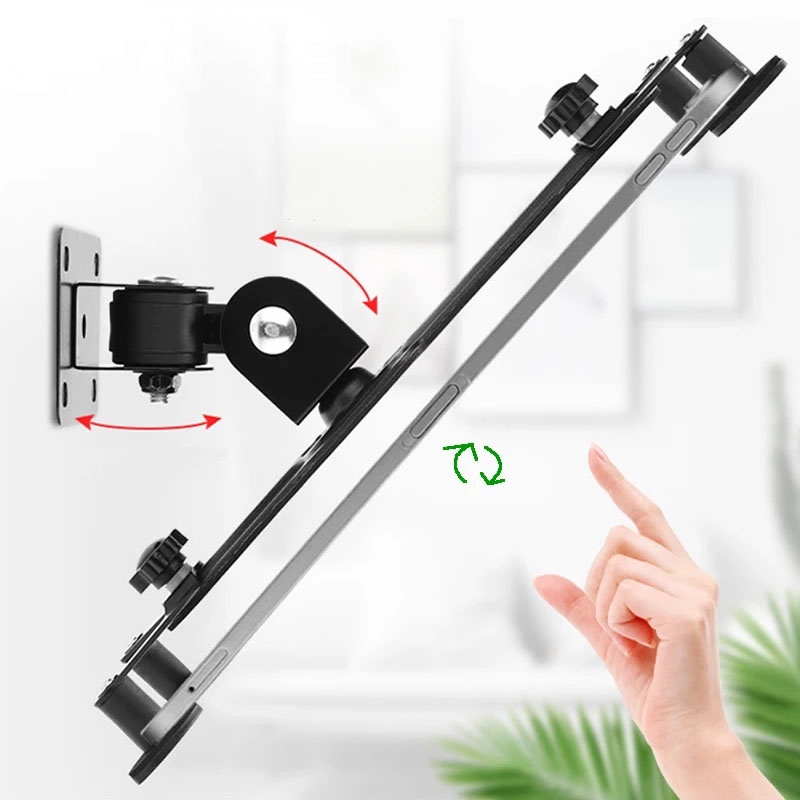 360° Rotation Wall Mount Tablet Holder Aluminum Alloy Wall Hang Bracket ...