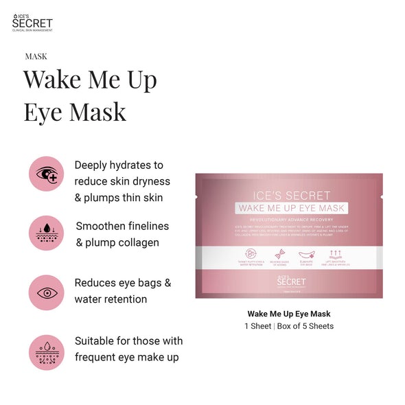 (INSTOCK) Ice's Secret Wake Me Up Eye Mask (1 Box = 5 Sheets) | Shopee ...