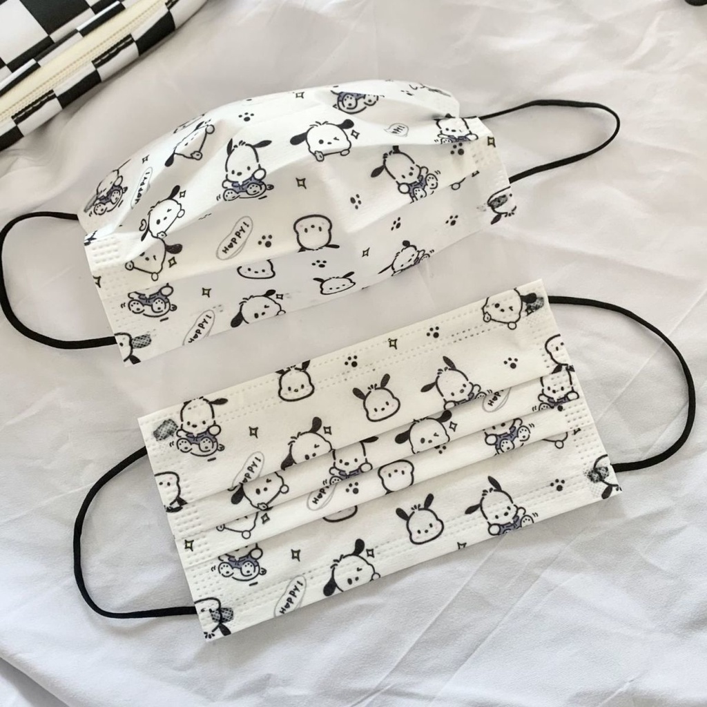 10/20/30/50pcs Adults Mask Printed Mask Cute Cartoon Mask 3 Layer ...