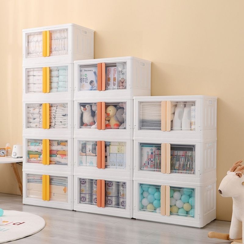 Foldable Stackable Plastic Storage Cabinet Organizer | Shopee Singapore