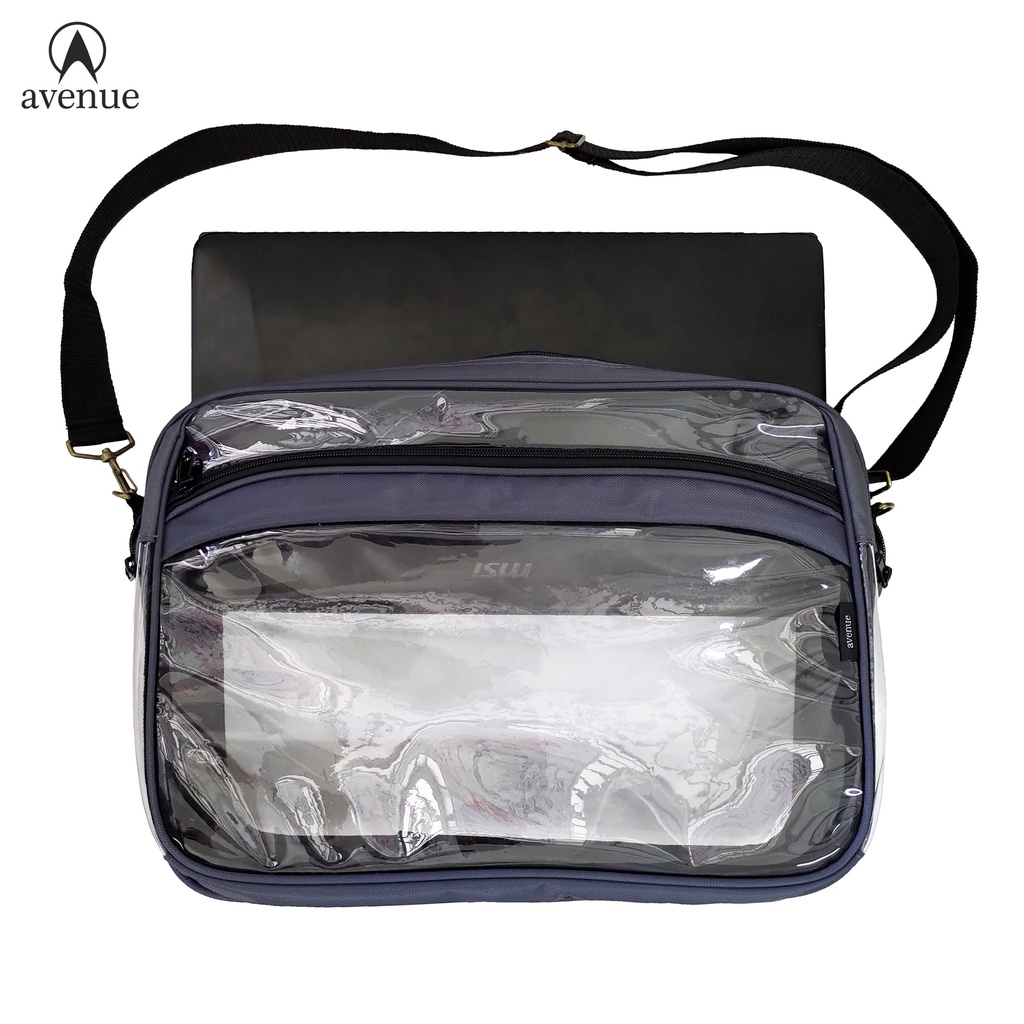 Avenue Transparent PVC Laptop Sling Bag 355 Shoulder MessengerBag Thick ...