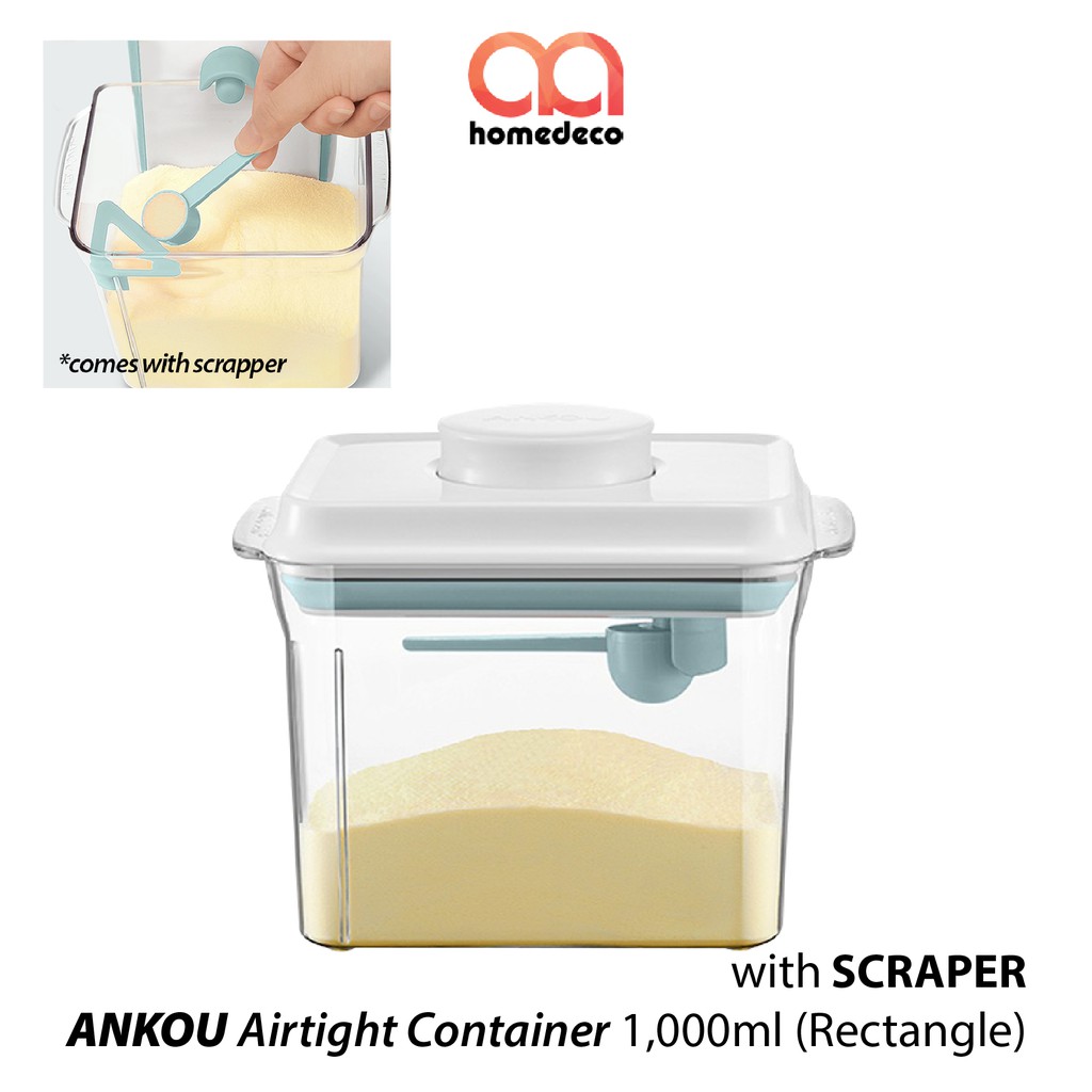 ANKOU Airtight Container 1,000ml (Rectangle) with SCRAPER | Shopee ...
