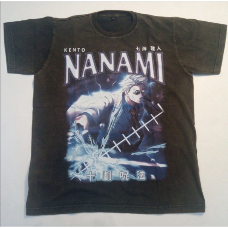 Kento Nanami Jujutsu Kaisen Anime Vintage Wash T-shirt/T-shirt Anime ...
