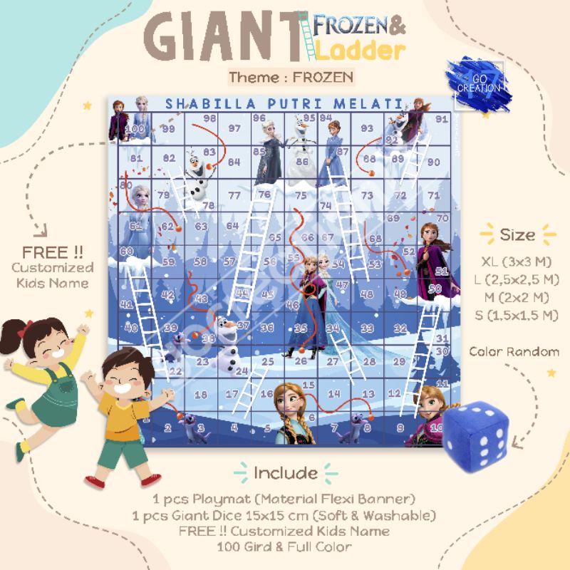 Children's Toy Mat Snakes and Ladders Jumbo Snakes and Ladders Playmat ...