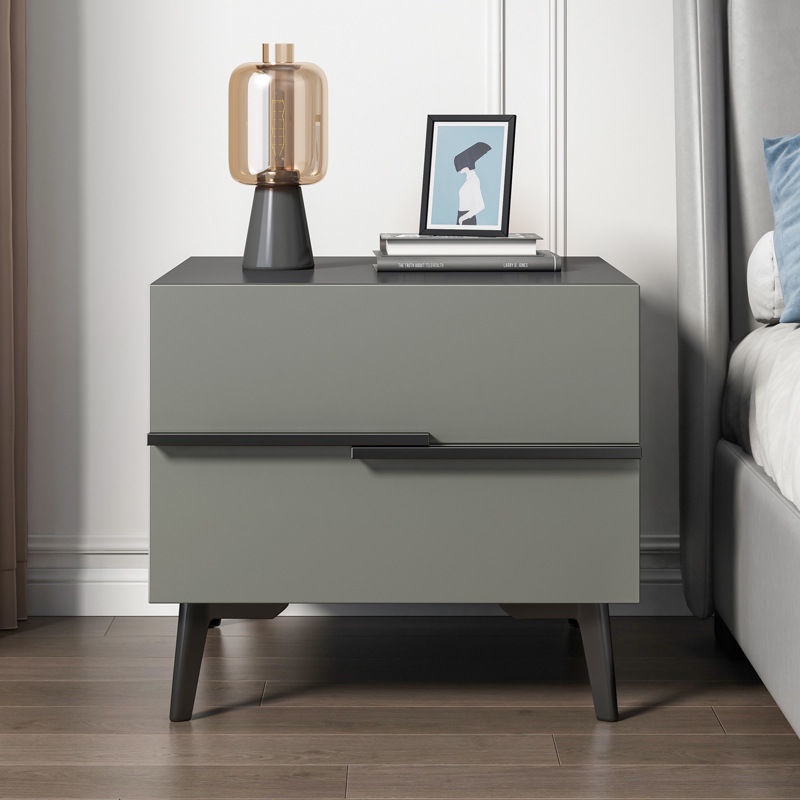 Bedside table simple modern household Italian minimalist bedside table ...