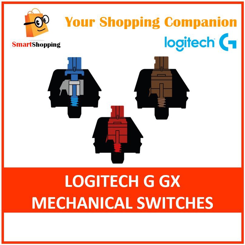 Logitech G GX Switch Kit For Pro X Keyboard Only - Blue Clicky/Brown ...