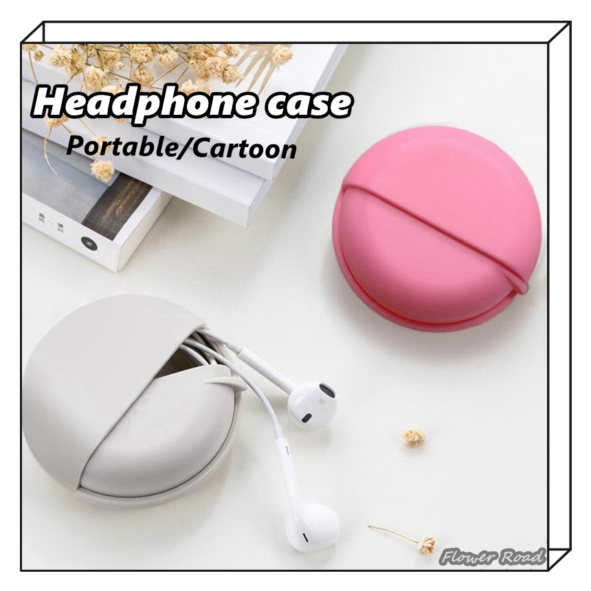 Plastic Round Slide Cover Mini Portable ABS Bluetooth Headphone Case ...