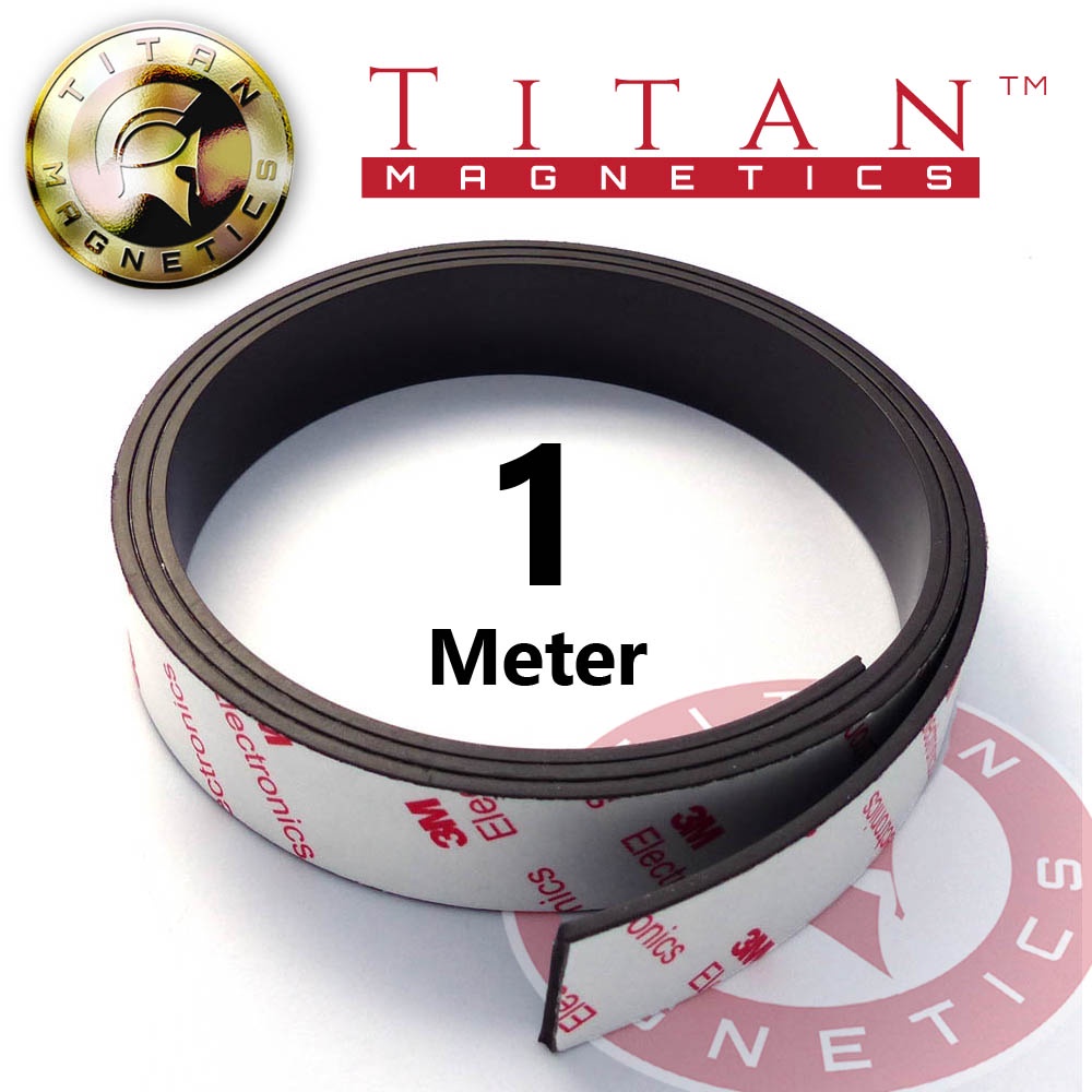 Flexible Magnetic Tape with 3M Adhesive 1 meter x 20mm x 2mm, Magnetic ...
