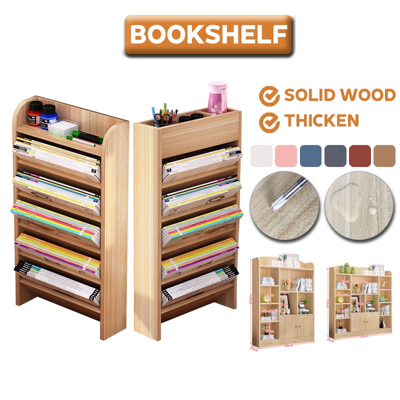 Fanenso Bookshelf Student Desk Side Book Shelf Desk Storage Rack Book ...