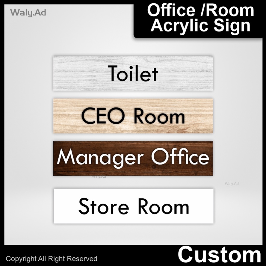 Premium Office Sign Custom Clinic Room CEO Manager Director Staff ...
