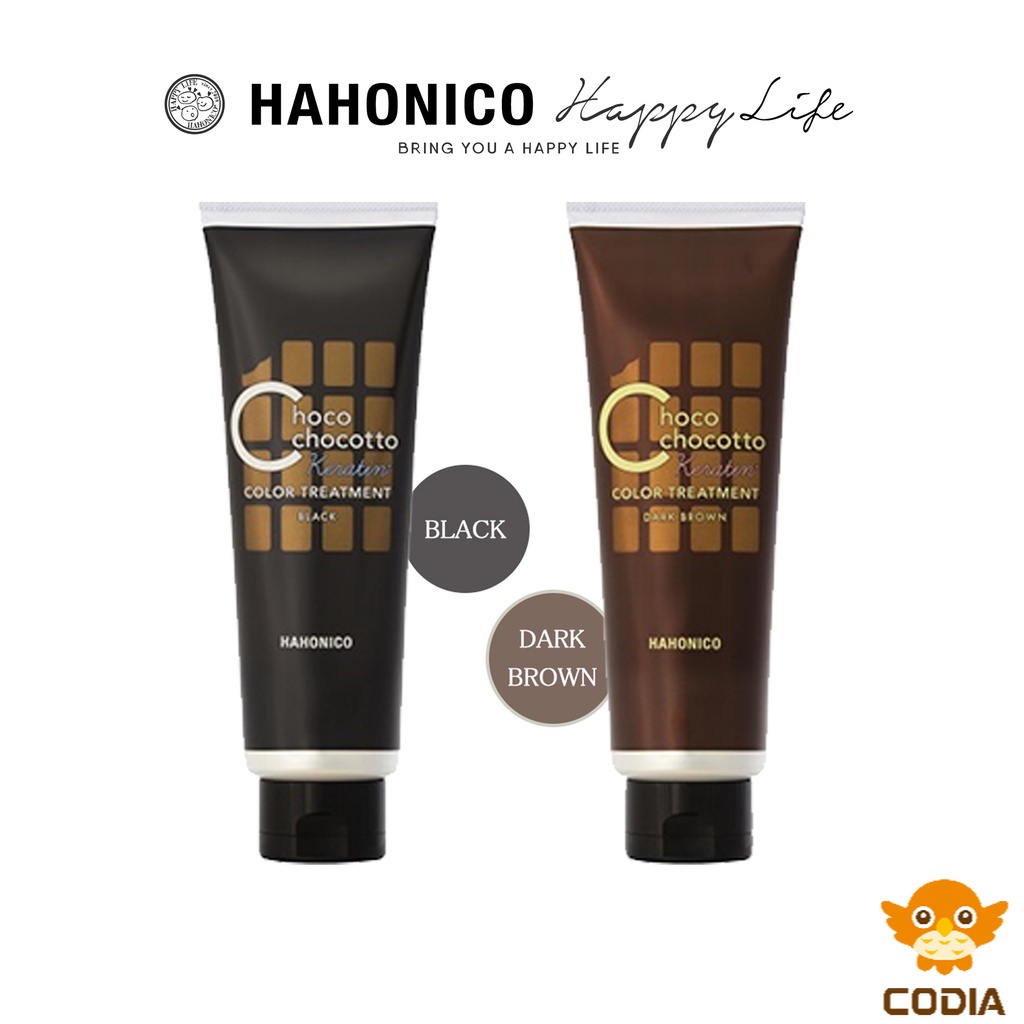 HAHONICO Choco hair dye and treatment, black dark brown colour - 200g ...