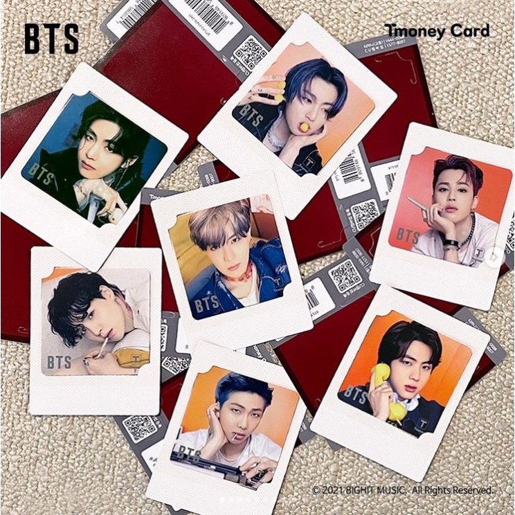 BTS Tmoney/Tmoney Card/BTS Mini Tmoney card/Polaroid T-money card/BTS ...
