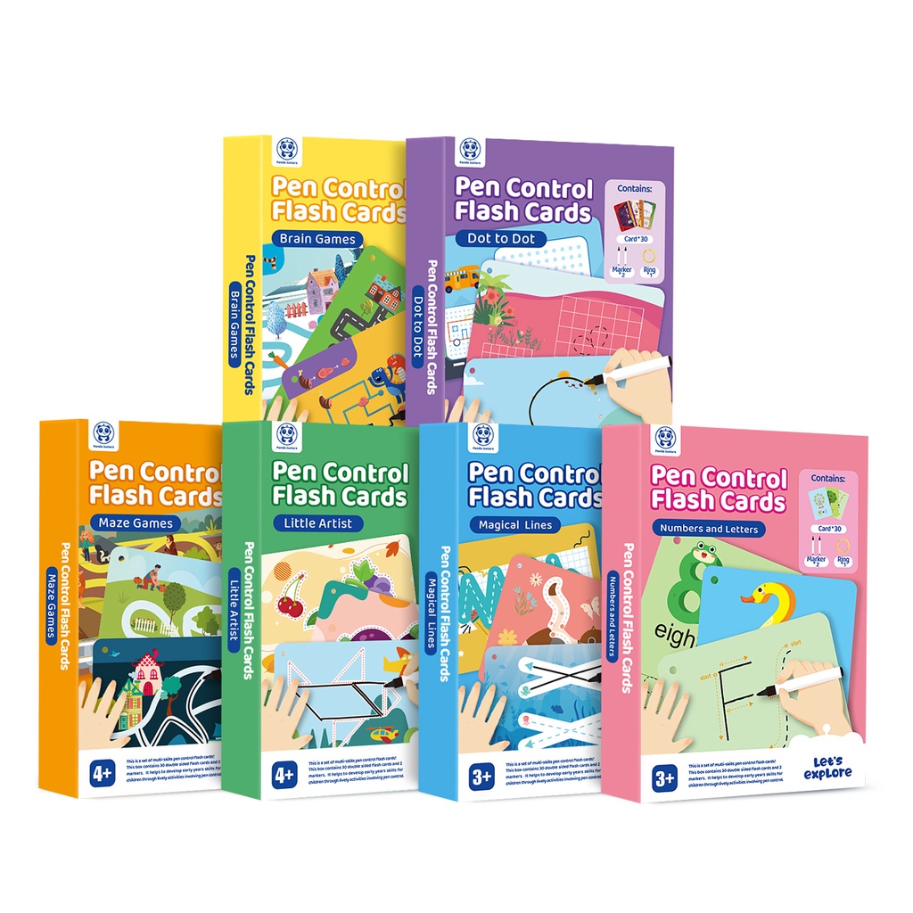 Pen Control Flash Cards : Number & Letters/Magical Lines/LittleArtist ...