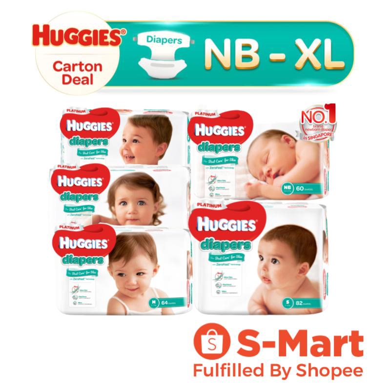 [1 Carton] Huggies Platinum Diapers Assorted (3 packs) | Shopee Singapore