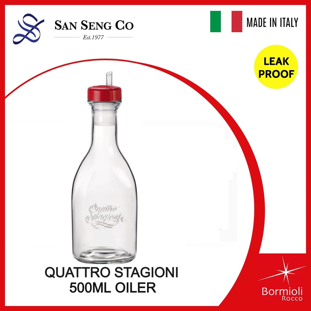 San Seng Bormioli Rocco Quattro Stagioni Oiler Bottle 0.5L Glass Bottle ...