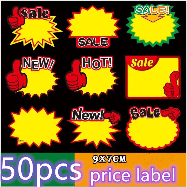 50pcs Advertising Paper Promotional Label Goods Price Tags Price Paper ...