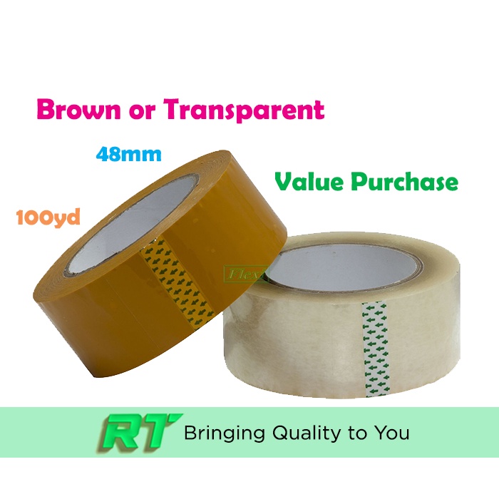 48mm Self-adhesive OPP Tape, Large Roll comes in transparent or brown ...