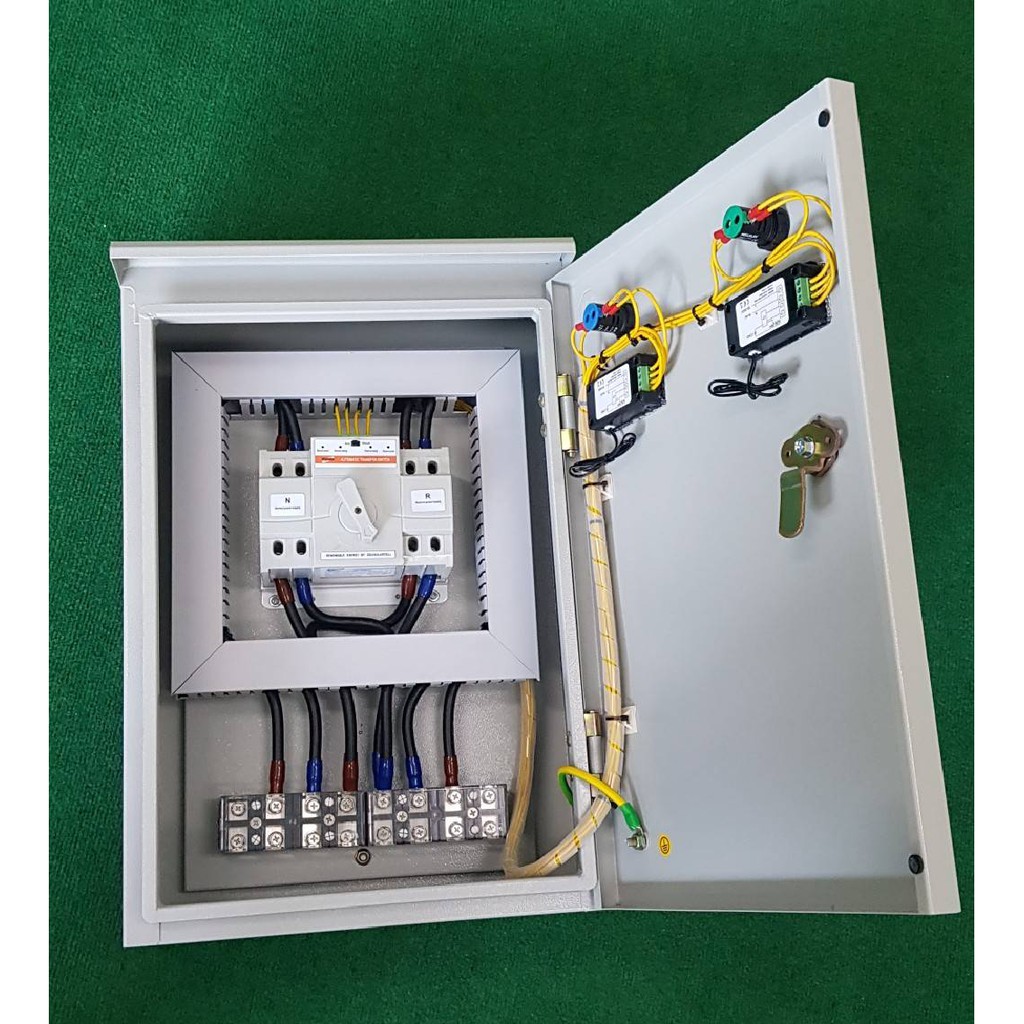 Combiner Box ATS63A + 2 Digital Screens Usage Indicators 2 Electricity ...