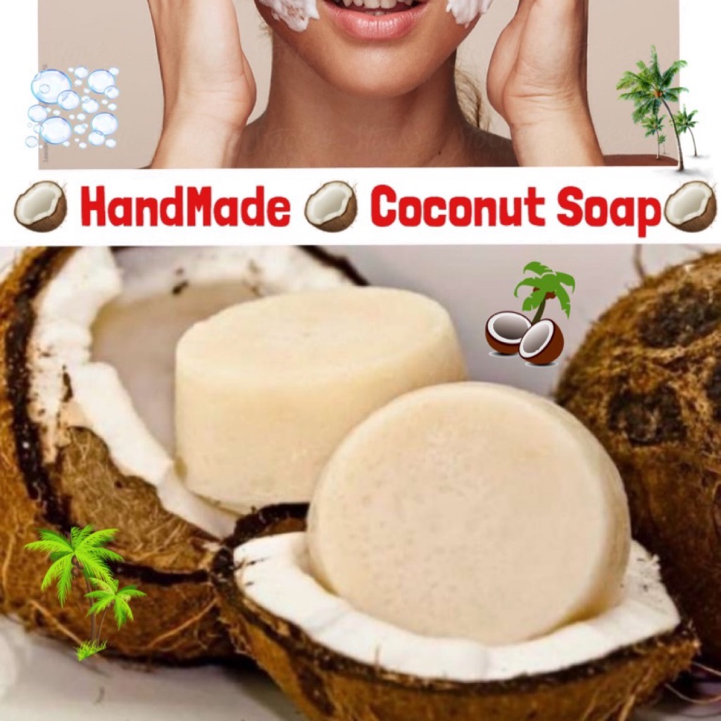 Hand made organic coconut soap 100g | Shopee Singapore