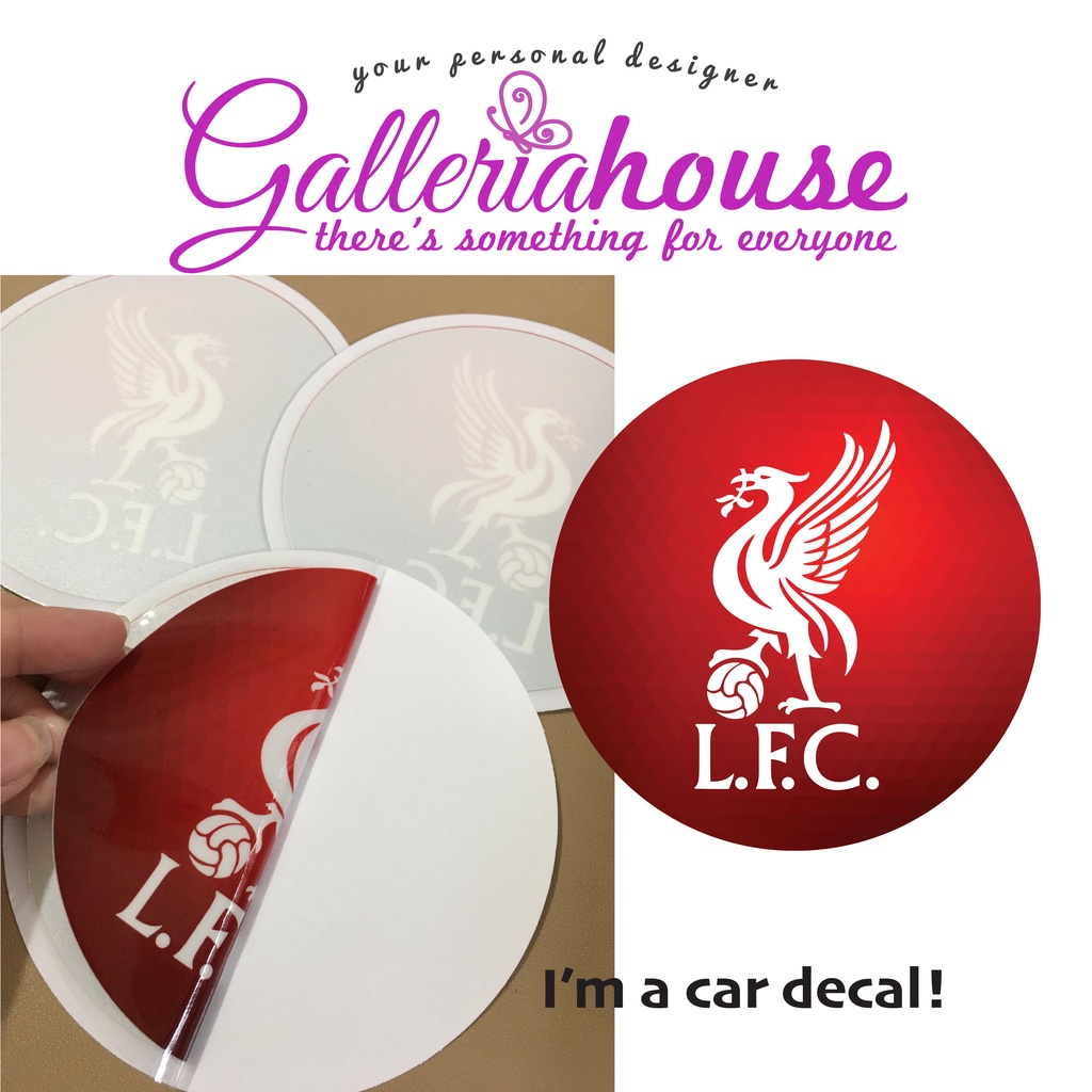 Designer Car Decals LP011 Round LFC Liverpool You'll Never Walk Alone ...