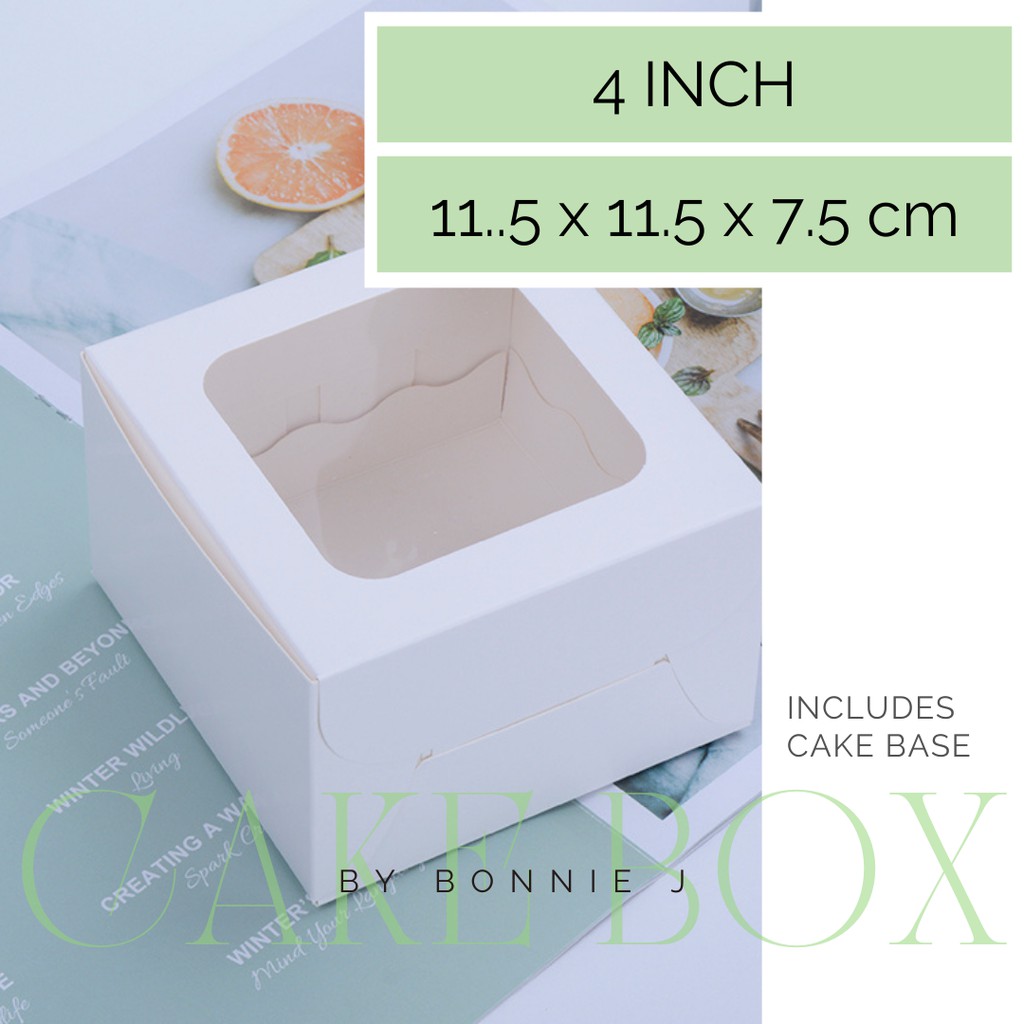 [SG Seller] 4 INCH CAKE BOX WITH WINDOW PASTRY BOX CHEESECAKE BOX ...