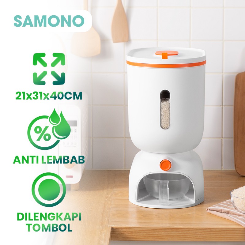 Samono Dispenser Place Rice 10Kg Capacity - Rice Box Dispenser Storage ...
