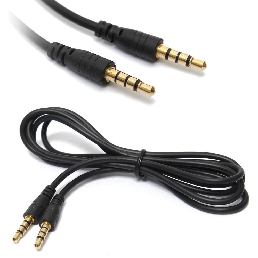 TRRS 4 Pole Audio 3.5mm 1/8'' Male To Male Cable AV Audio Cable 1 Meter ...