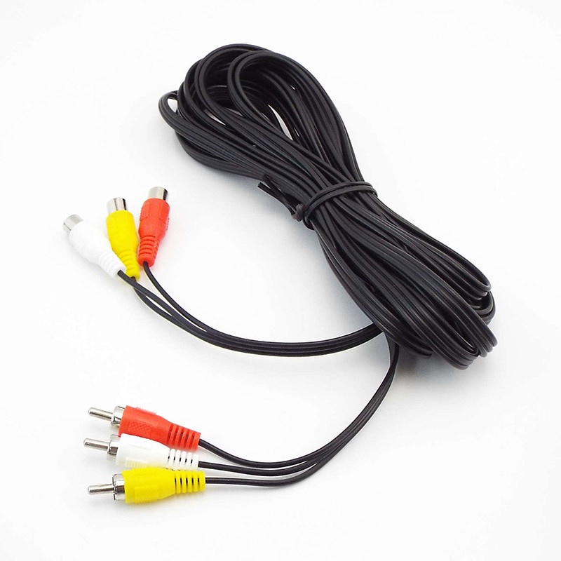 0.5M 1M 3M 5M 3 Rca Male To 3 Rca Female 3Rca M F Video Cable ...