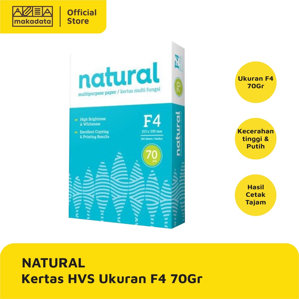 HVS / PRINT / PHOTOCOPY NATURAL F4 PAPER 70 GRAM (1 RIM) | Shopee Singapore
