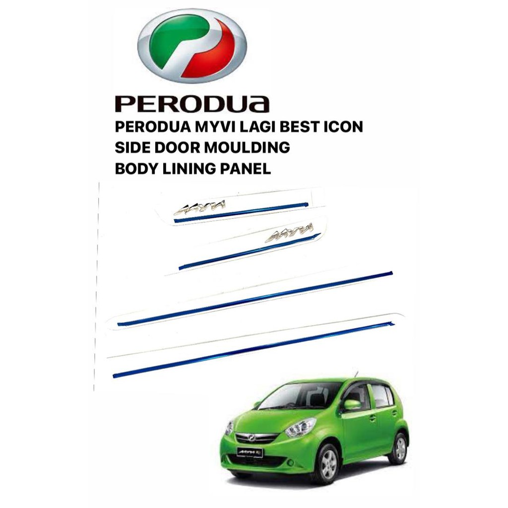 PERODUA MYVI LAGI BEST ICON BODYKIT SIDE DOOR MOULDING GARNISH BODY ...