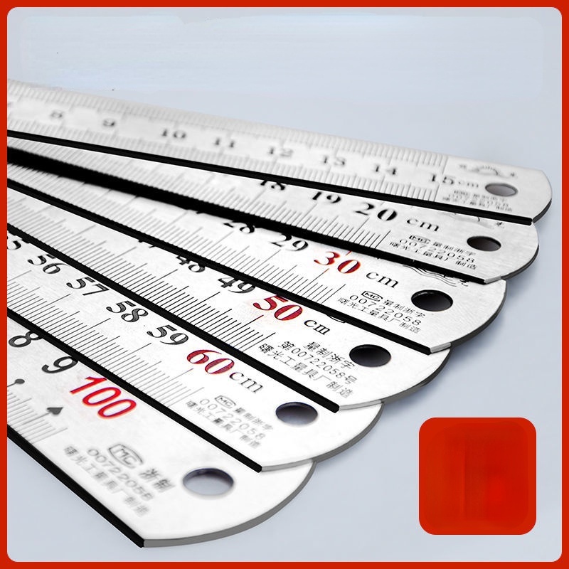Steel Ruler 1 M Thick Stainless Steel Ruler 15/20/30/50/60cm Iron ...