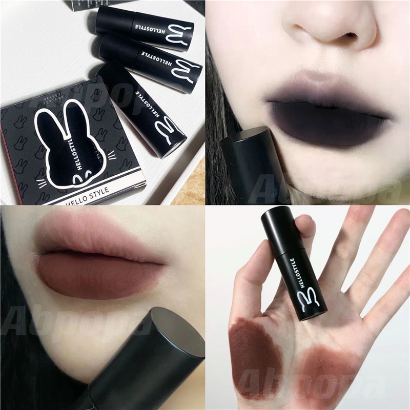 Long-lasting HELLOSTYLE lipstick with cute rabbit pattern shell design ...