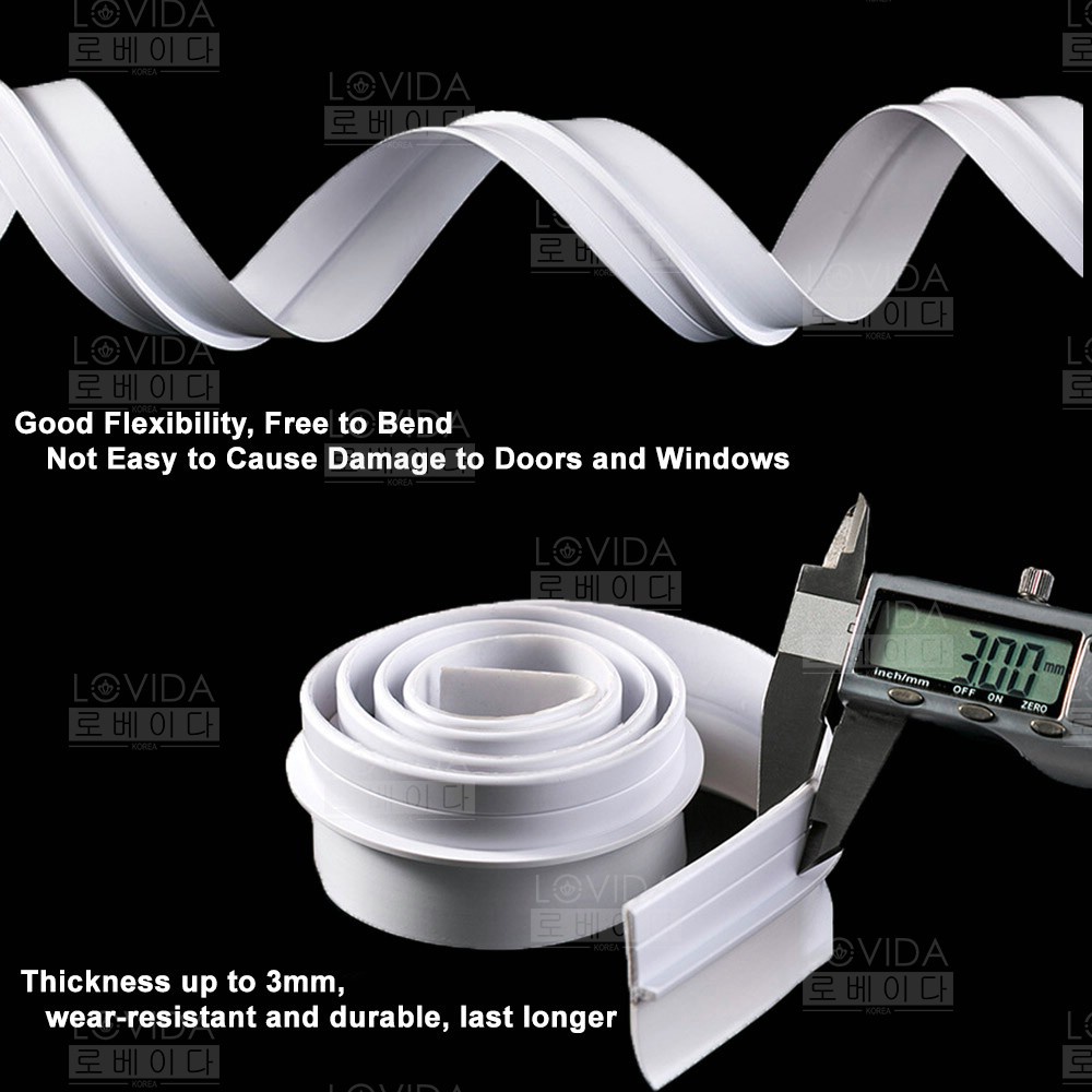 PRADO 1M Magic Door Gap Bottom Seal Guard Blocker Divider Gap PVC Strip ...