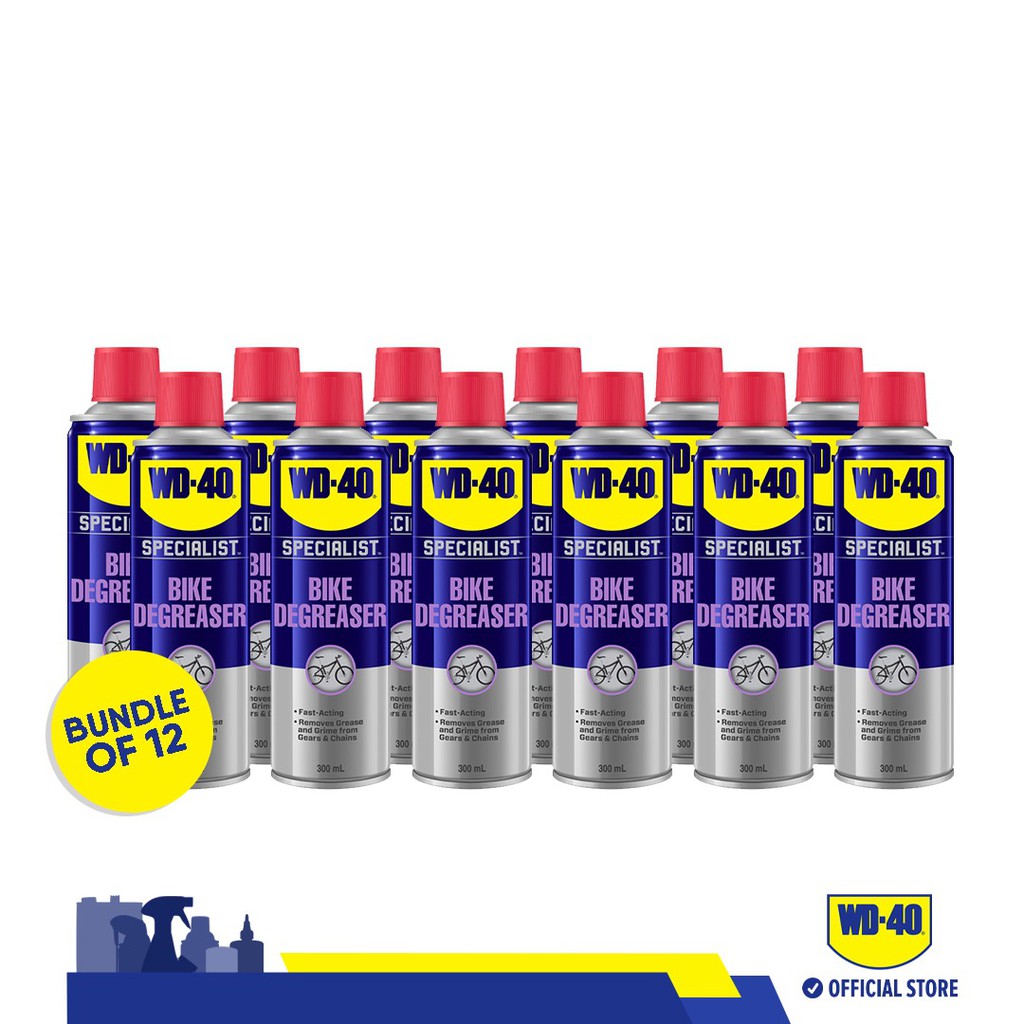 (Bundle of 12 cans) WD-40 Specialist® Bike Degreaser 300ml - Remove ...