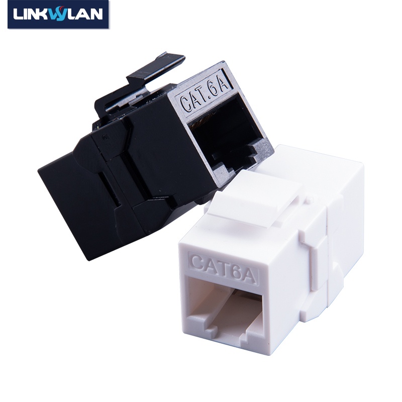 Linkwylan RJ45 Cat5e Cat 6 6A Keystone Adapter Female Inline Coupler Network UTP Cable Extension ...