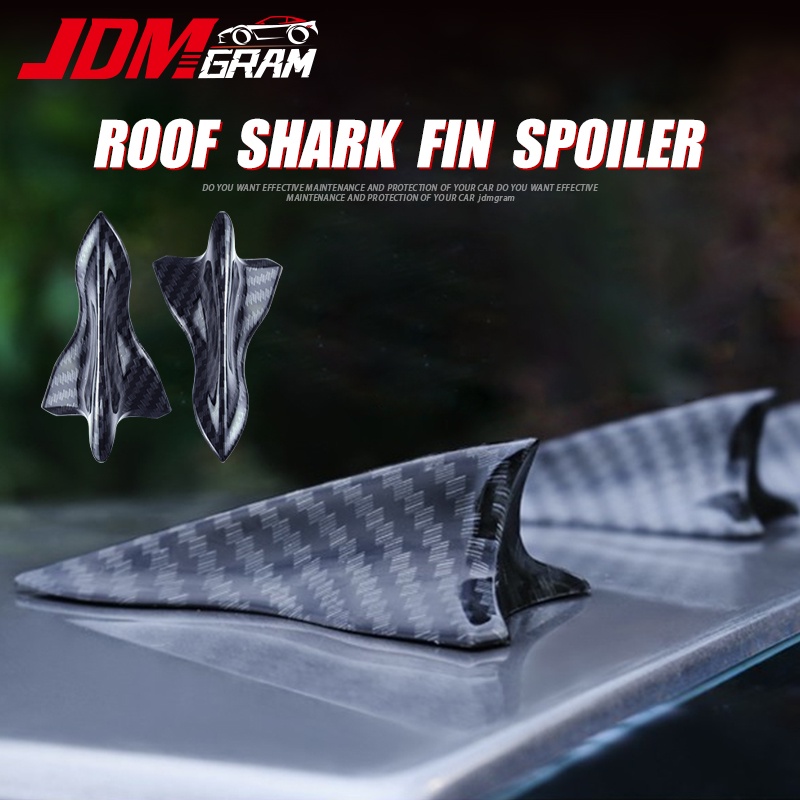 JDMGRAM 10pcs/set Carbon Fiber Car Antenna Decoration Shark Fin Auto ...