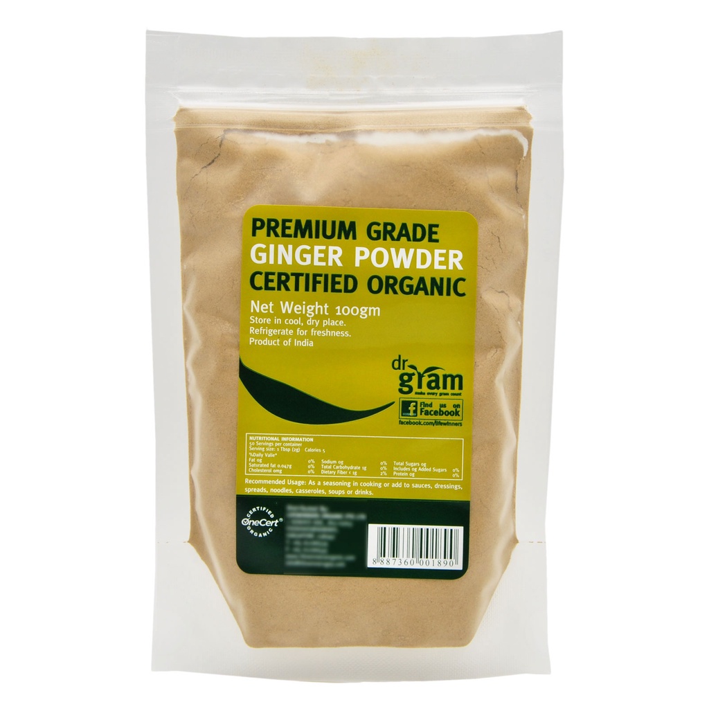 Dr Gram Organic Ginger Powder (Premium Grade) 100g (Exp: 20/10/2027 ...