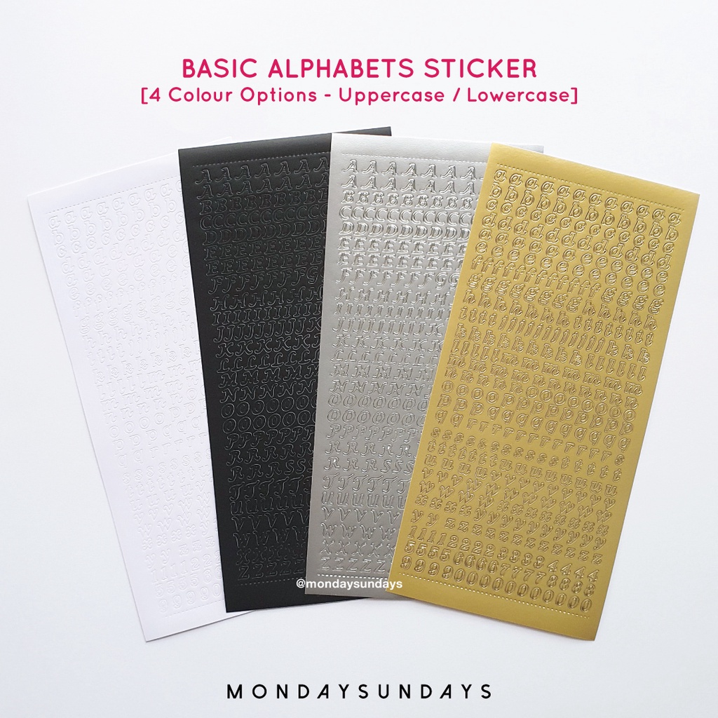 The Sticker Collection 11 - Basic Alphabets Sticker (Bujo Journaling ...