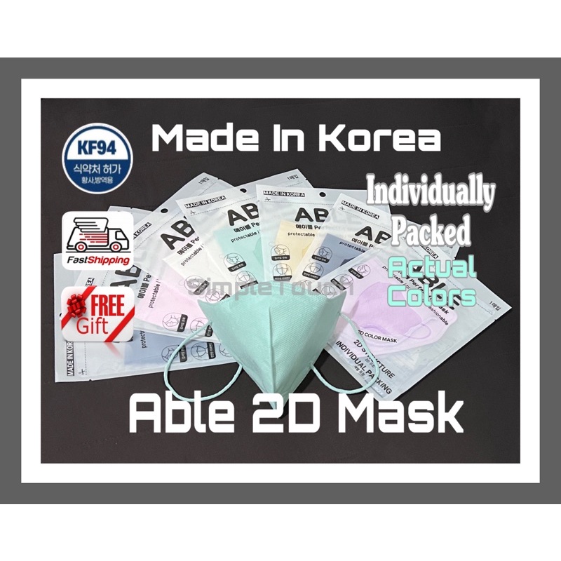 Able KF94 2D Mask [100% Made In Korea] | Shopee Singapore