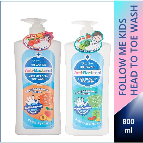Follow Me Anti Bacterial Kids Head To Toe Wash 800ml | Shopee Singapore