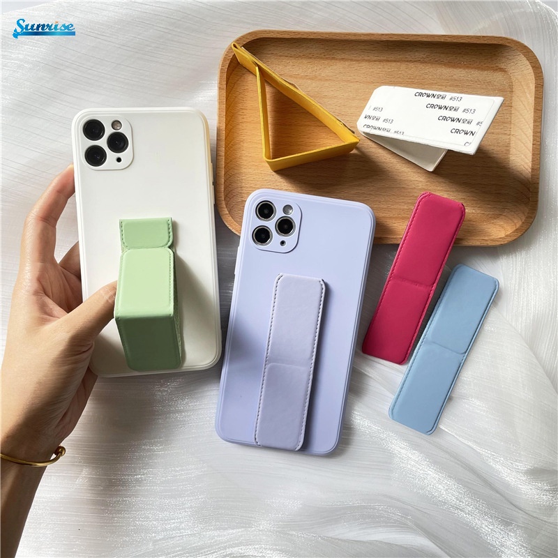 Solid Color Back Sticker Push-pull Finger Grip Holder/ Creative Lazy ...