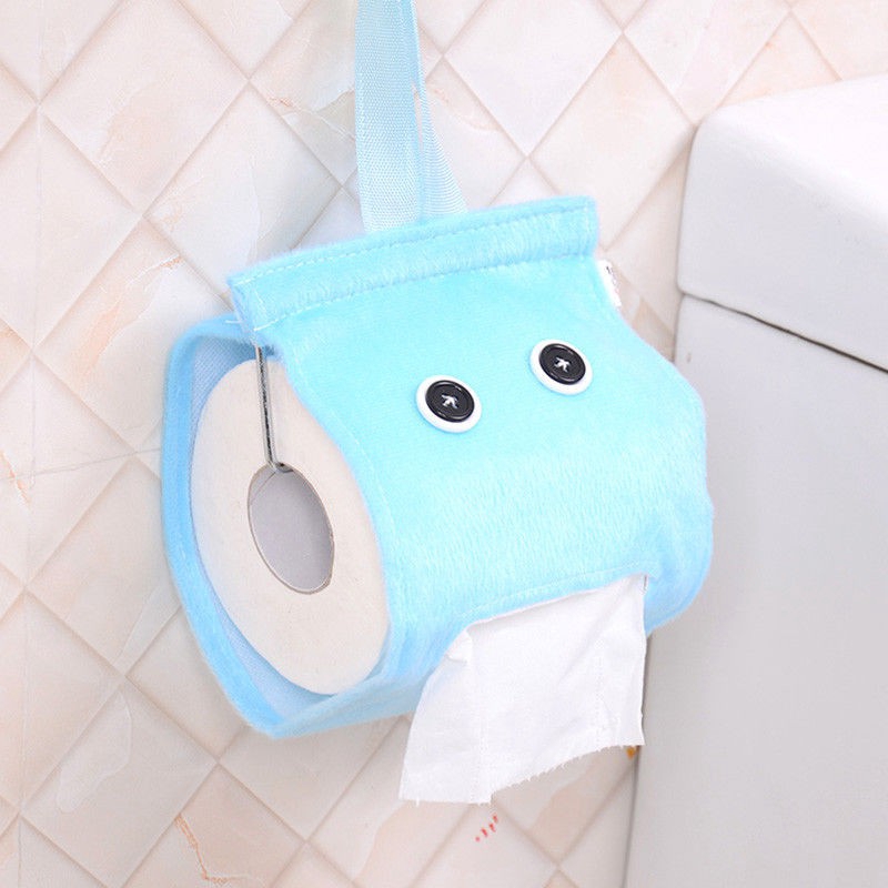 Roll Paper Plush Cloth Tissue Case Toilet Hanging Tissue Canister Box ...