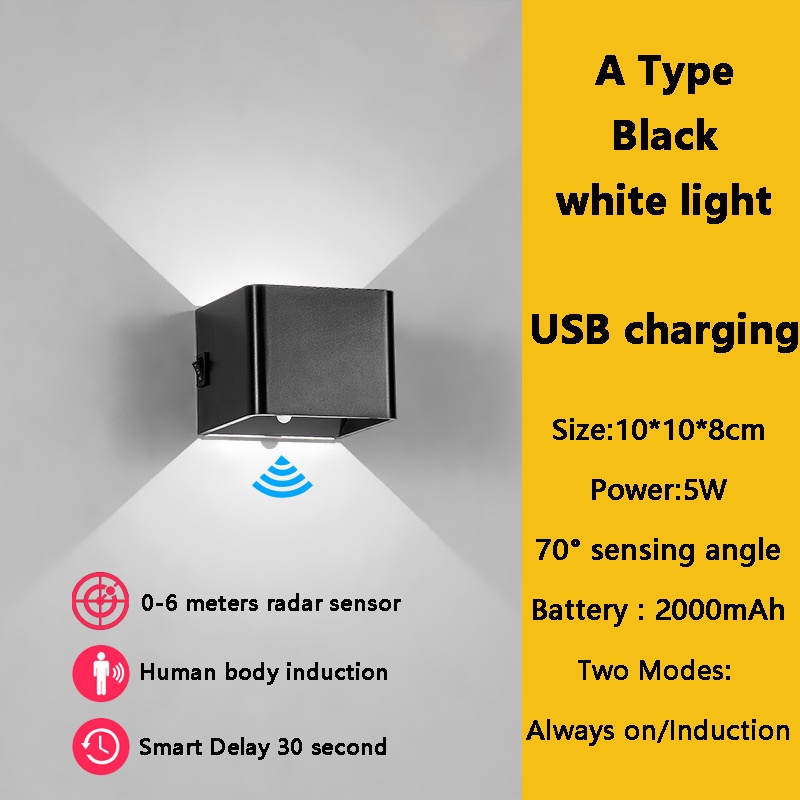 Rechargeable USB Sensor Night light,Auto turn ON OFF,for bedroom,living ...