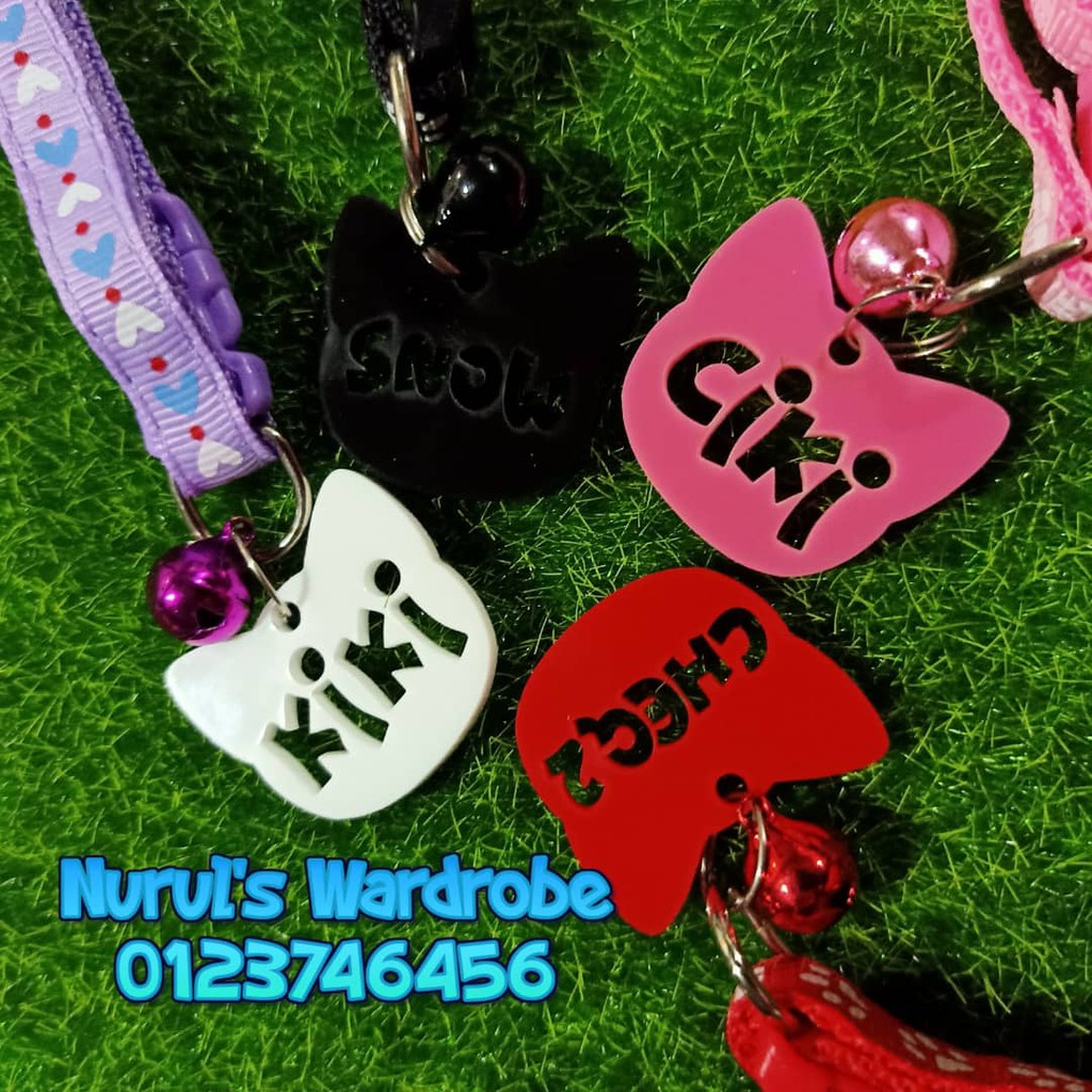 Customized Cat Name with collar (rantai kucing + loket) | Shopee Singapore