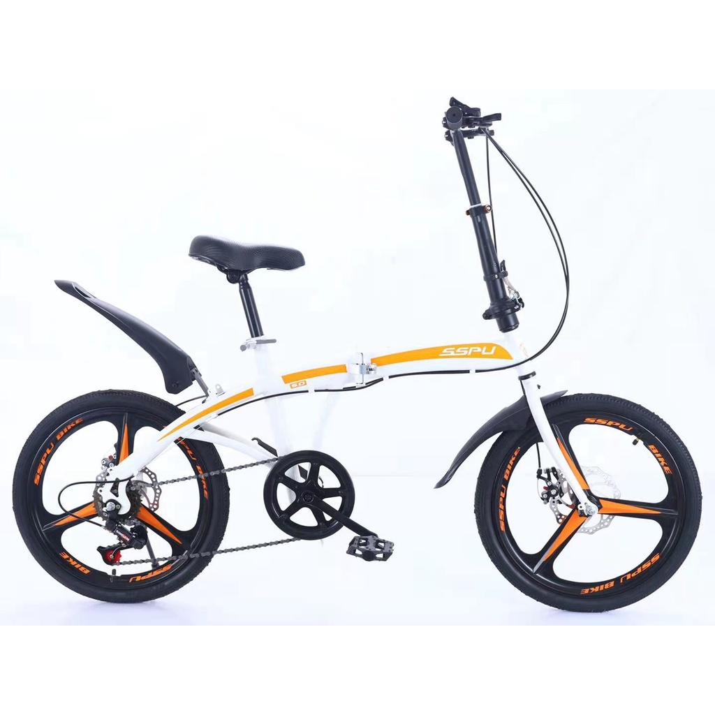 SSPU X4 Foldable bicycle Folding Bike 20 Inch 7 Speed Dolphin Frame ...