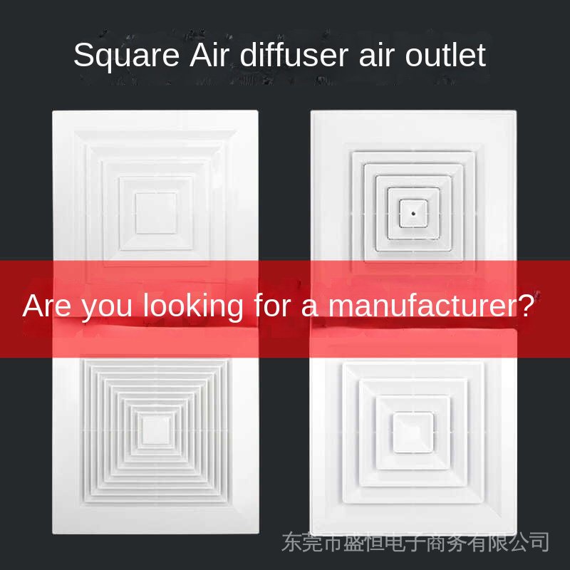 Central Air Conditioning ABS Square Spreader Ceiling Integrated New ...