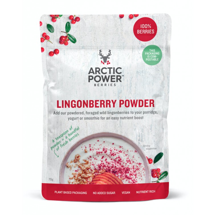 Arctic Power Berries - Nutrient Boost, Pure Lingonberry Powder (70g ...