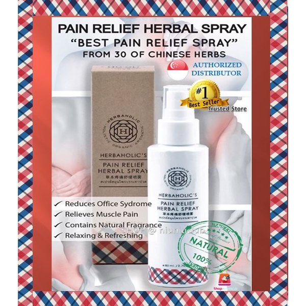 Relief Herbal Spray Premium Herbaholic’s stiff neck back pain knee pain ...